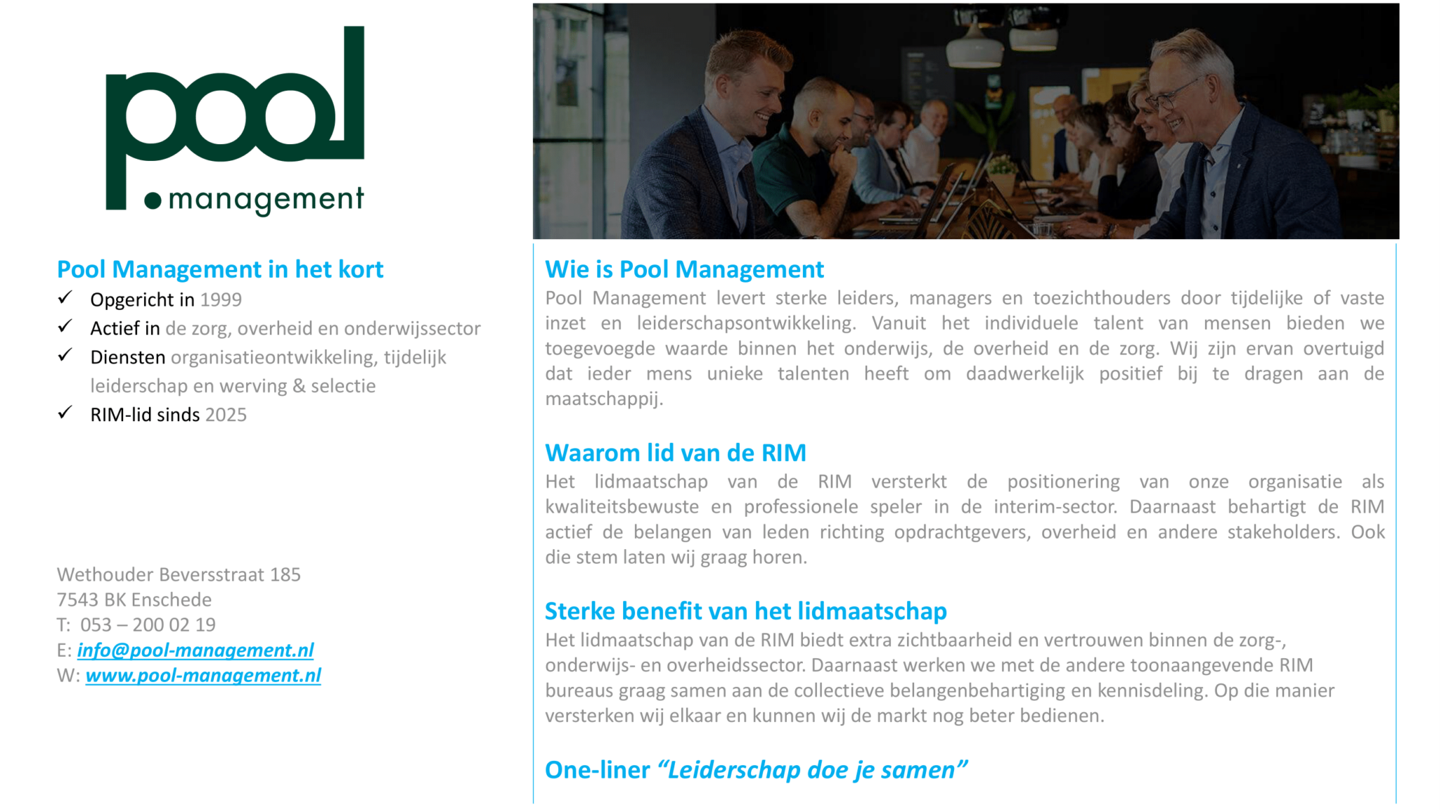 Pool Management - Raad voor Interim Management